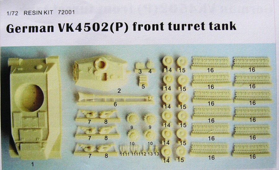 MODELIMEX Online Shop | 1/72 German VK4502(P) front turret tank | your ...
