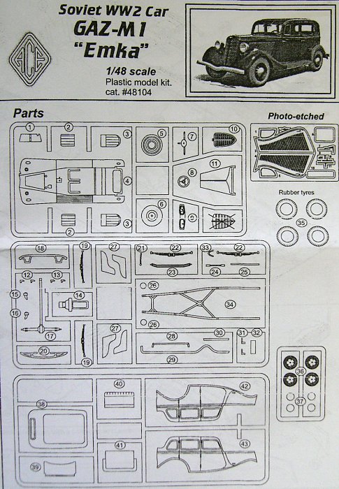 MODELIMEX Online Shop | 1/48 GAZ-M1 EMKA Soviet Staff Car | your ...