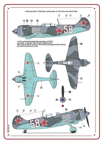 MODELIMEX Online Shop | 1/72 Decals La-5FN Czechoslovak Legends Part II. | your favourite model shop