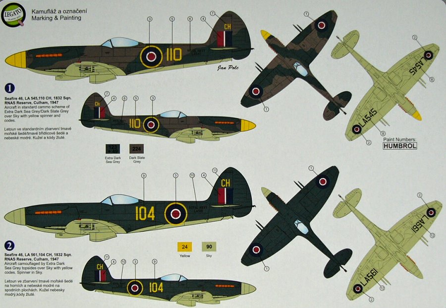 MODELIMEX Online Shop | 1/72 Supermarine Seafire Mk.46 (2x RAF) | your ...