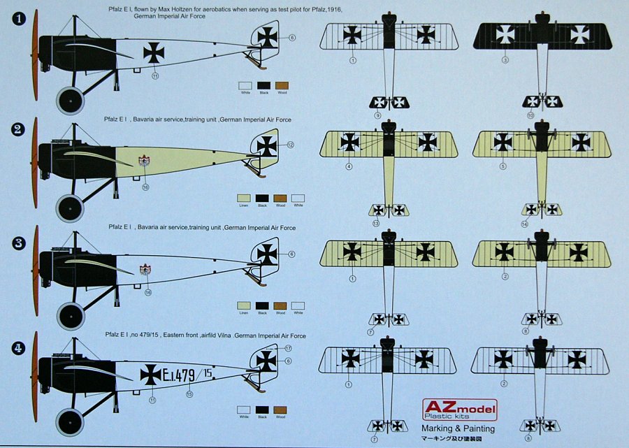 MODELIMEX Online Shop | 1/72 Pfalz E.I (4x decal versions) | your favourite model shop