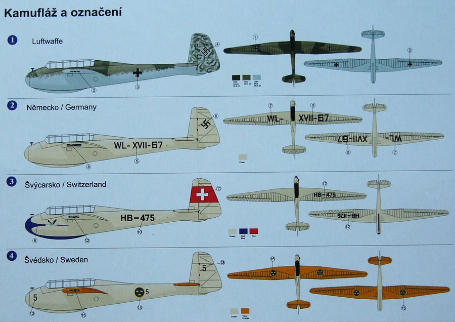 MODELIMEX Online Shop | 1/72 DFS Kranich 2 glider (BASIC EDITION ...