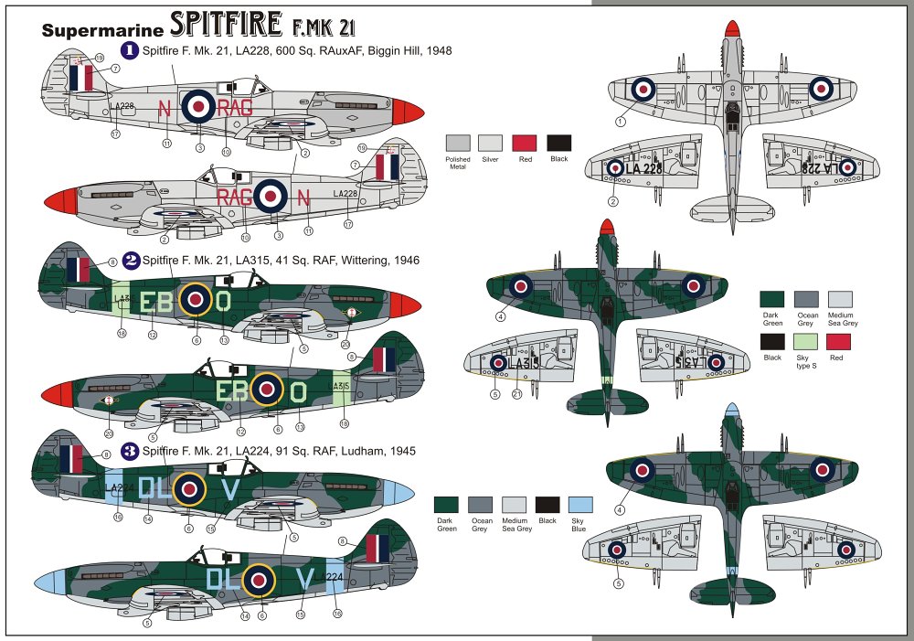 MODELIMEX Online Shop | 1/72 Supermarine Spitfire F.Mk.21 SILVER LINE ...