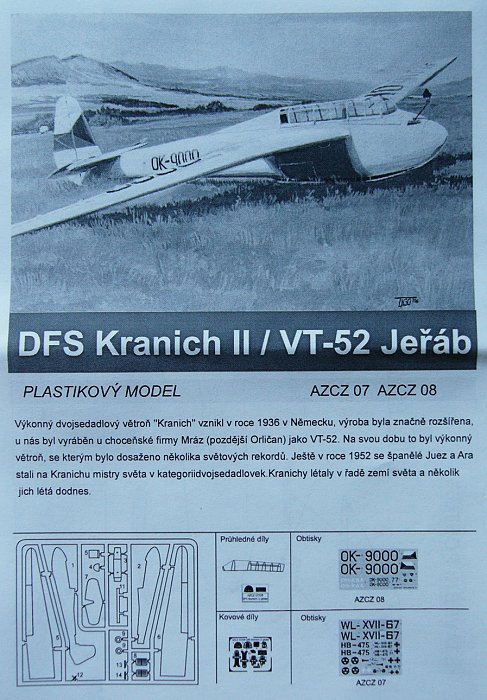 MODELIMEX Online Shop | 1/72 DFS Kranich 2 glider (BASIC EDITION ...