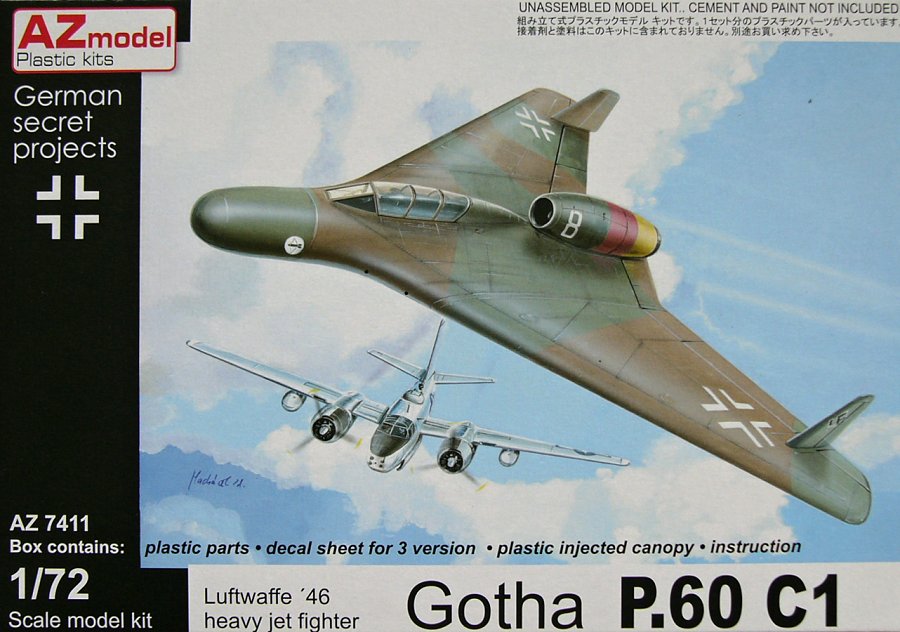 MODELIMEX Online Shop | 1/72 Gotha P.60 C-1 Heavy fighter (3x camo ...