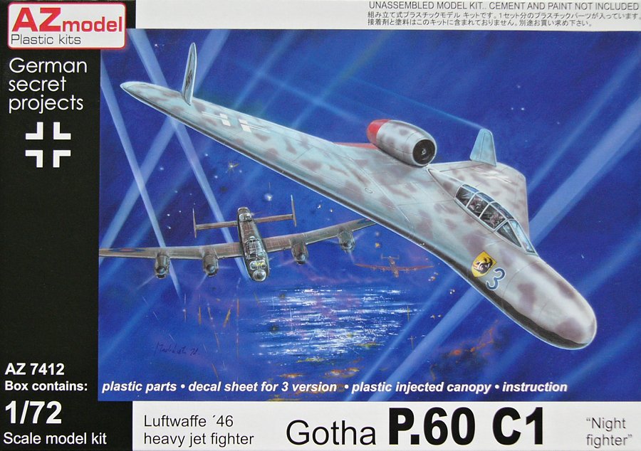 MODELIMEX Online Shop | 1/72 Gotha P.60 C-1 Night fighter (3x camo ...