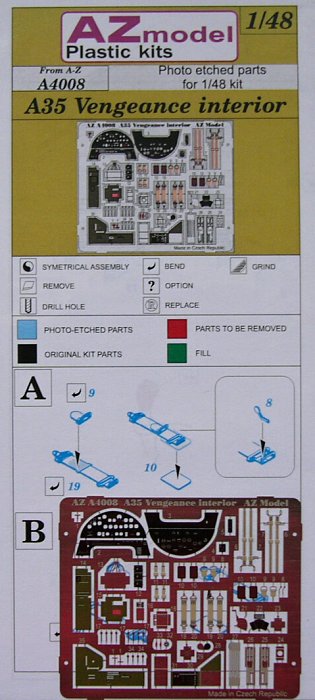 MODELIMEX Online Shop | 1/48 A31 Vengeance - Interior PE Set (USAAF ...