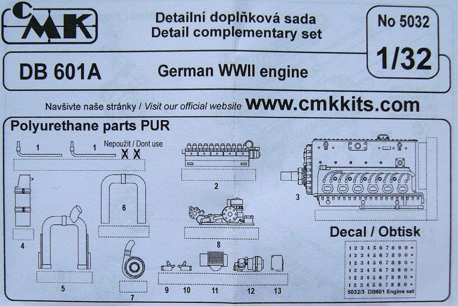 MODELIMEX Online Shop | 1/32 DB 601A German engine WWII | your ...