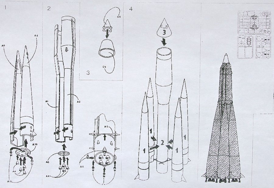 MODELIMEX Online Shop | 1/144 SPUTNIK Russian Carrier Rocket (R-7 ...