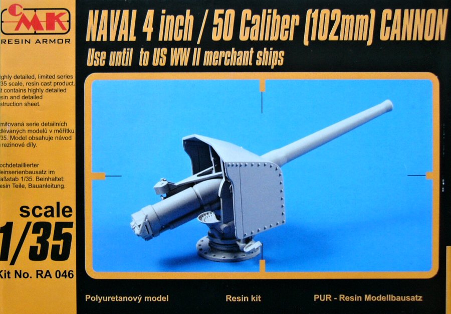 MODELIMEX Online Shop | 1/35 Naval 4-inch / 102 mm Cannon (resin kit ...