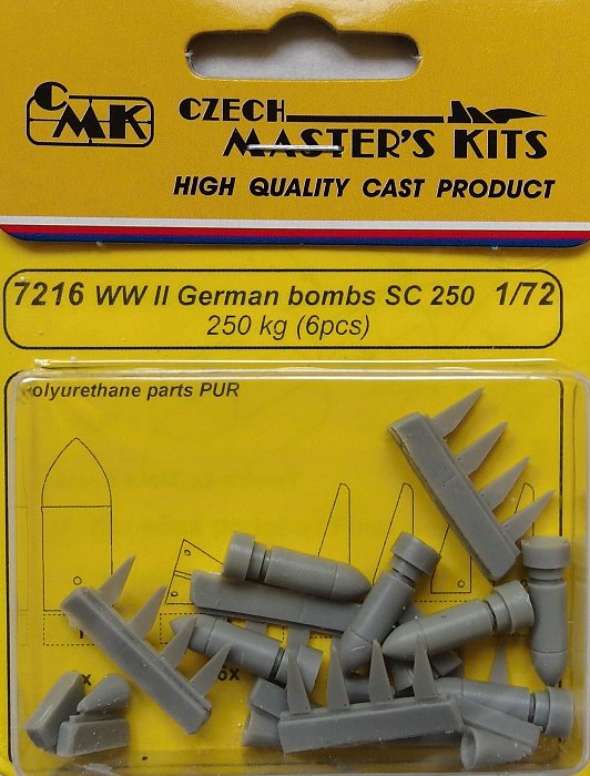 MODELIMEX Online Shop | 1/72 German WWII bombs SC 250 (6 pcs.) | your ...