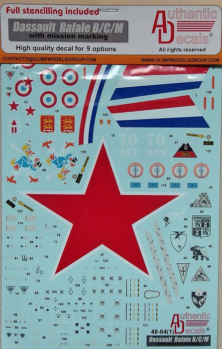 MODELIMEX Online Shop | 1/48 Dassault Rafale B/C/M with mission marking ...