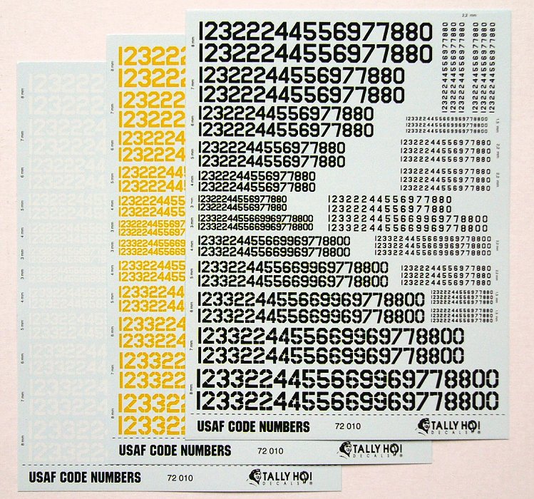 MODELIMEX Online Shop | 1/72 USAF Code Letters (3 sheets, re-edition ...