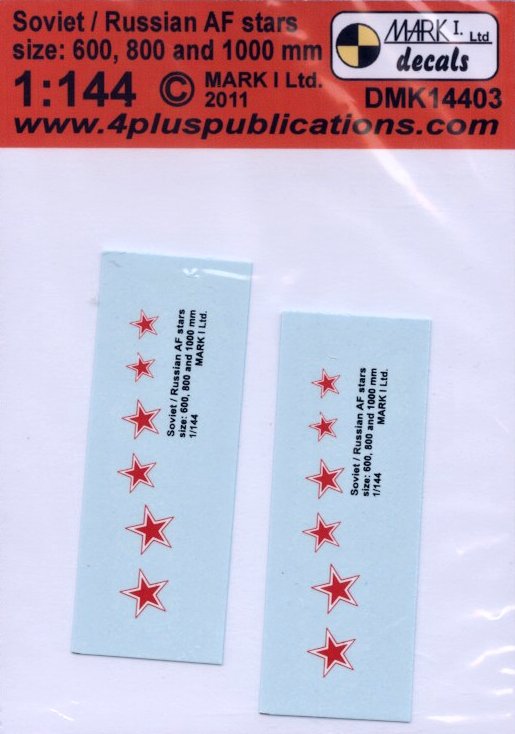MODELIMEX Online Shop | 1/144 Decals Soviet/Russian AF stars (2 sets ...