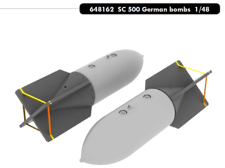 MODELIMEX Online Shop | BRASSIN 1/48 SC 500 German bombs | your ...