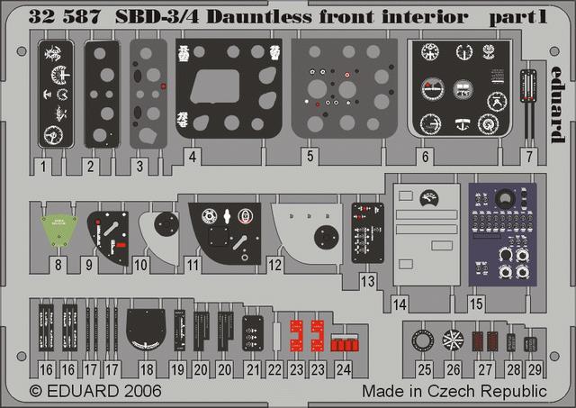 MODELIMEX Online Shop | SET SBD-3/4 Dauntless front interior (TRUMP ...