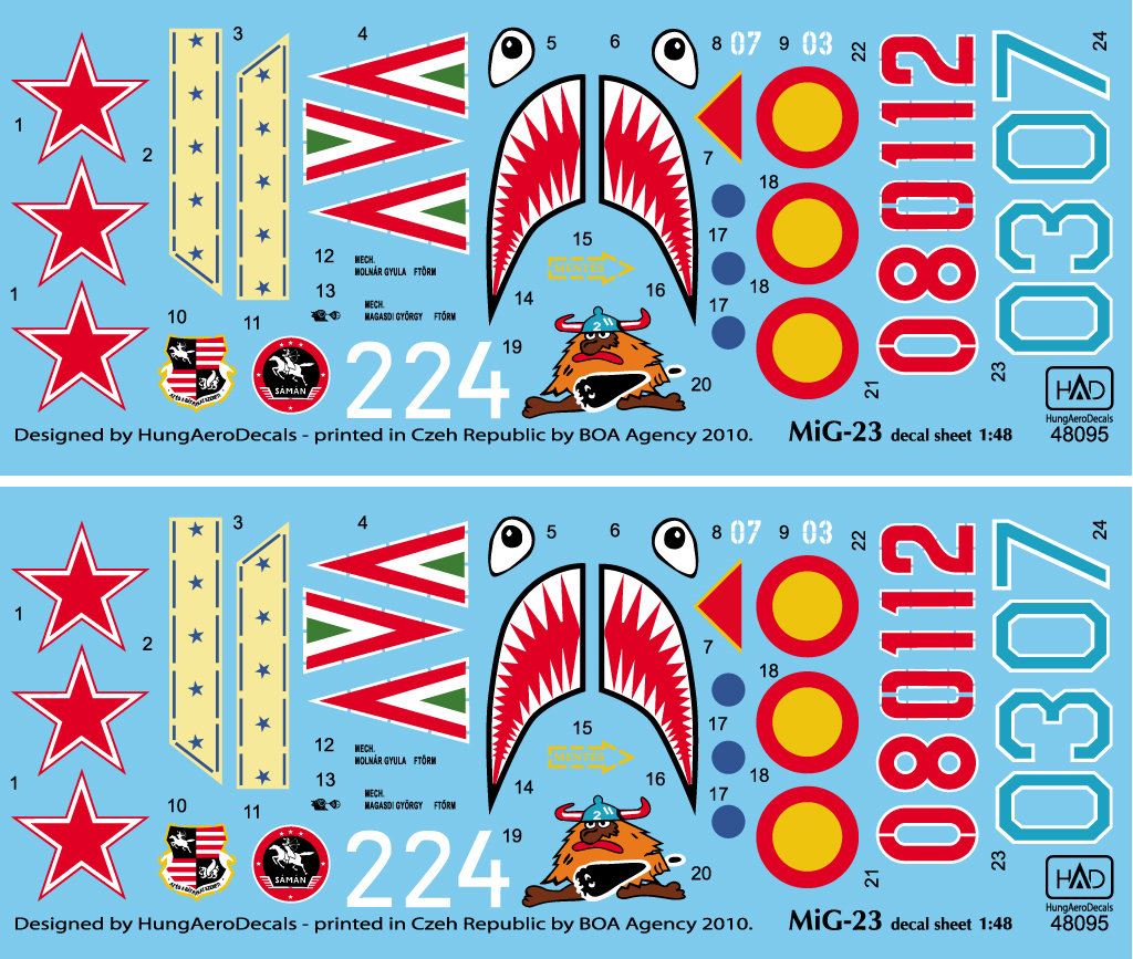 MODELIMEX Online Shop | 1/72 Decal MiG-23 (HU, Russia, Rumania) | your ...