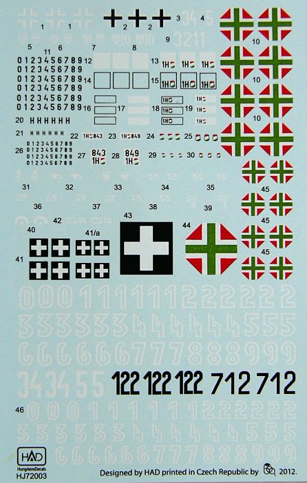 MODELIMEX Online Shop | 1/72 Decal Hungarian&German markings WWII ...