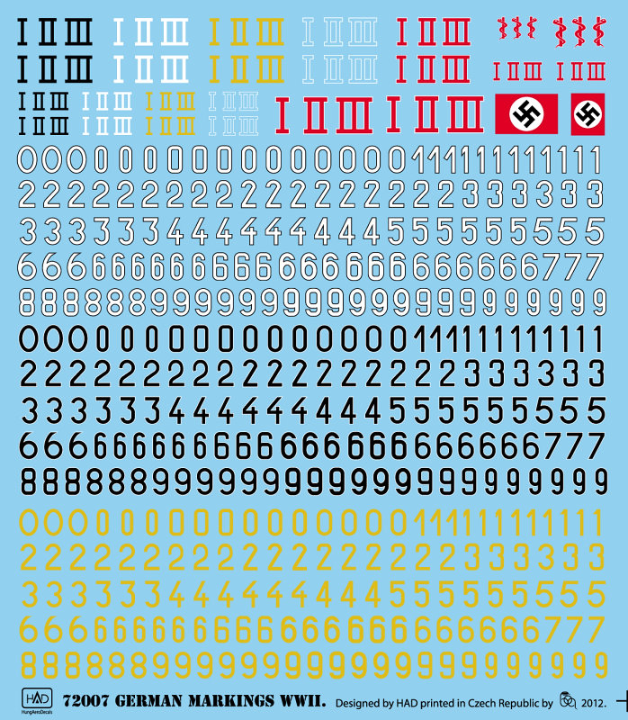 MODELIMEX Online Shop | 1/72 Decal German turret numbers Part I. | your ...