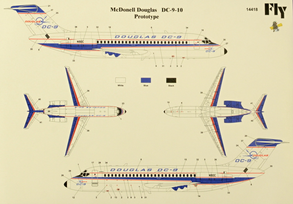 MODELIMEX Online Shop | 1/144 Douglas DC 9-10 Prototype | your ...