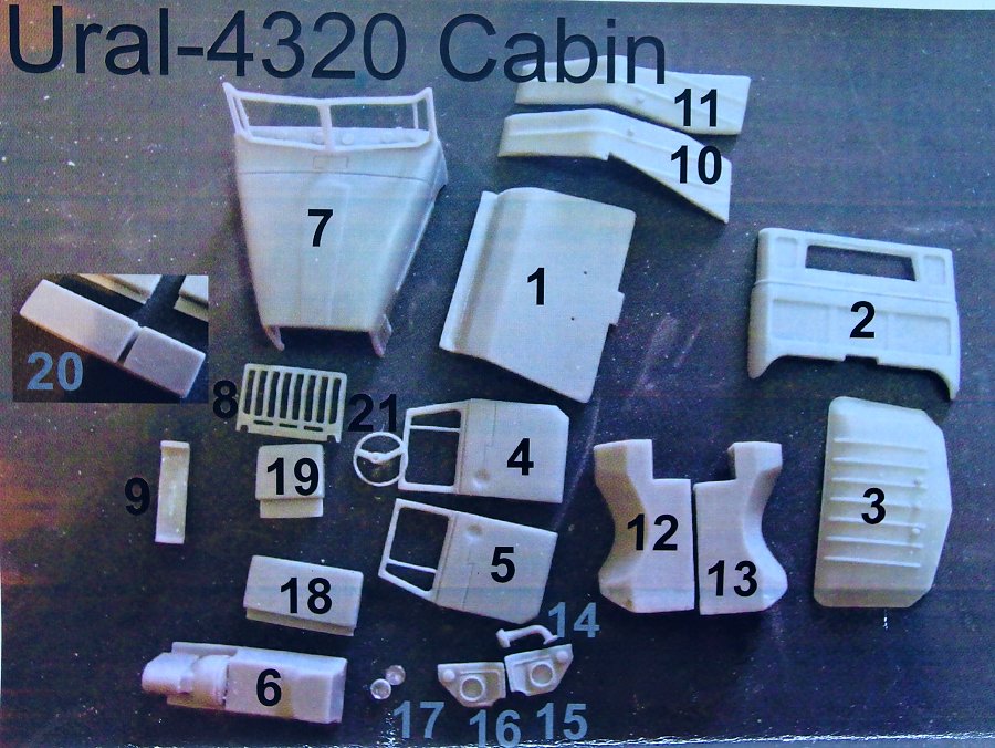 MODELIMEX Online Shop | 1/48 URAL-4320 6x6 Truck (full resin kit,PE ...