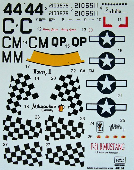 MODELIMEX Online Shop | 1/48 Decal P-51 B/C Mustang (USAF over Europe ...