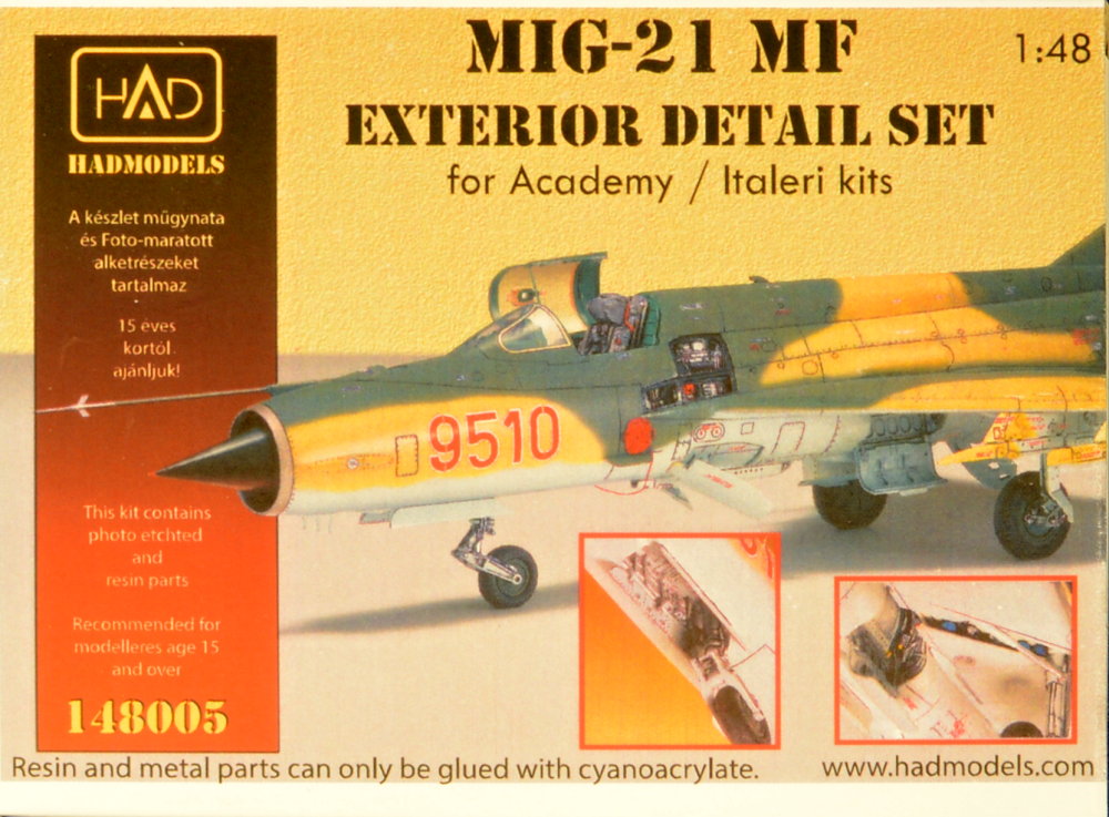 MODELIMEX Online Shop | 1/48 MiG-21 MF Exterior detail set (ACAD/ITAL ...