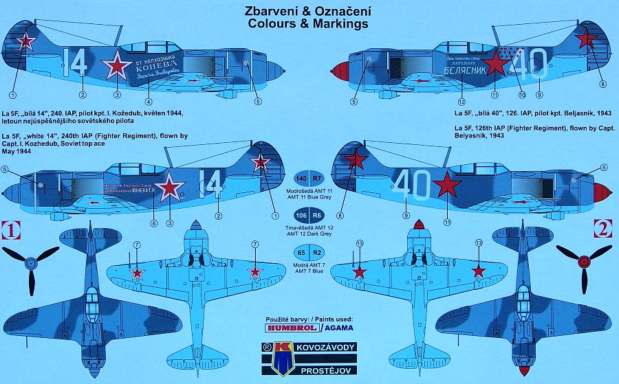 MODELIMEX Online Shop | 1/144 Lavochkin La-5F Aces (2x camo) | your ...