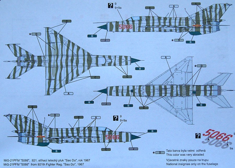 MODELIMEX Online Shop | 1/48 Decals MiGs over Vietnam (MiG-21PF/PFM ...