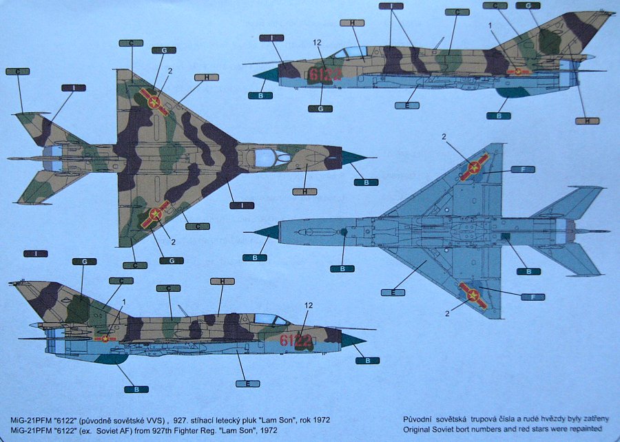 MODELIMEX Online Shop | 1/48 Decals MiGs over Vietnam (MiG-21PF/PFM ...