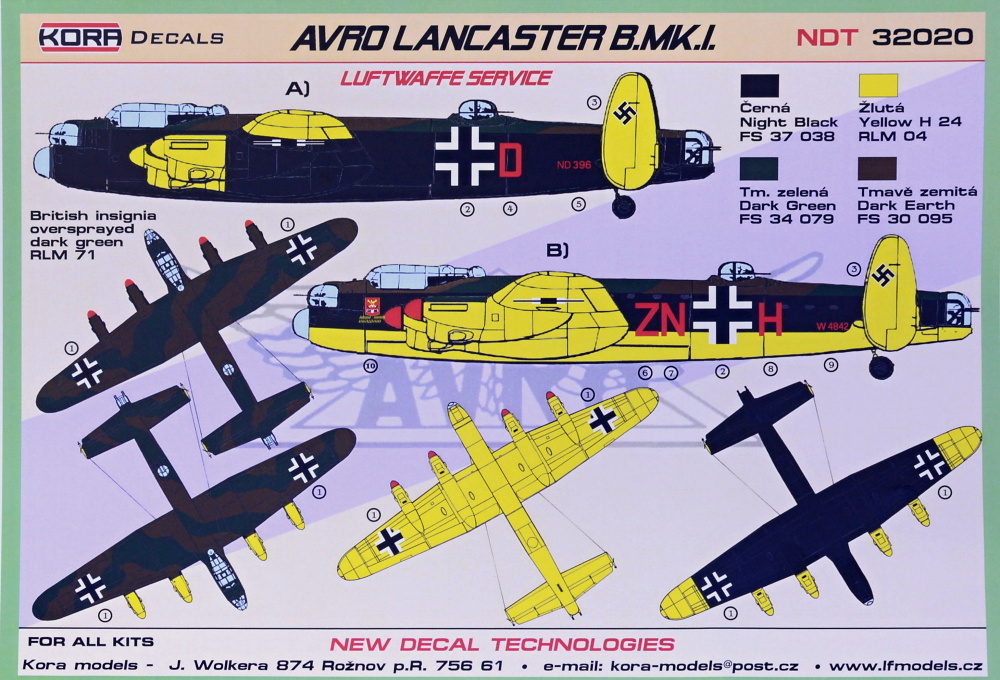 MODELIMEX Online Shop | 1/32 Decals Avro Lancaster B.Mk.I Luftwaffe ... MODELIMEX Online Shop | 1/32 Decals Avro Lancaster B.Mk.I Luftwaffe ...