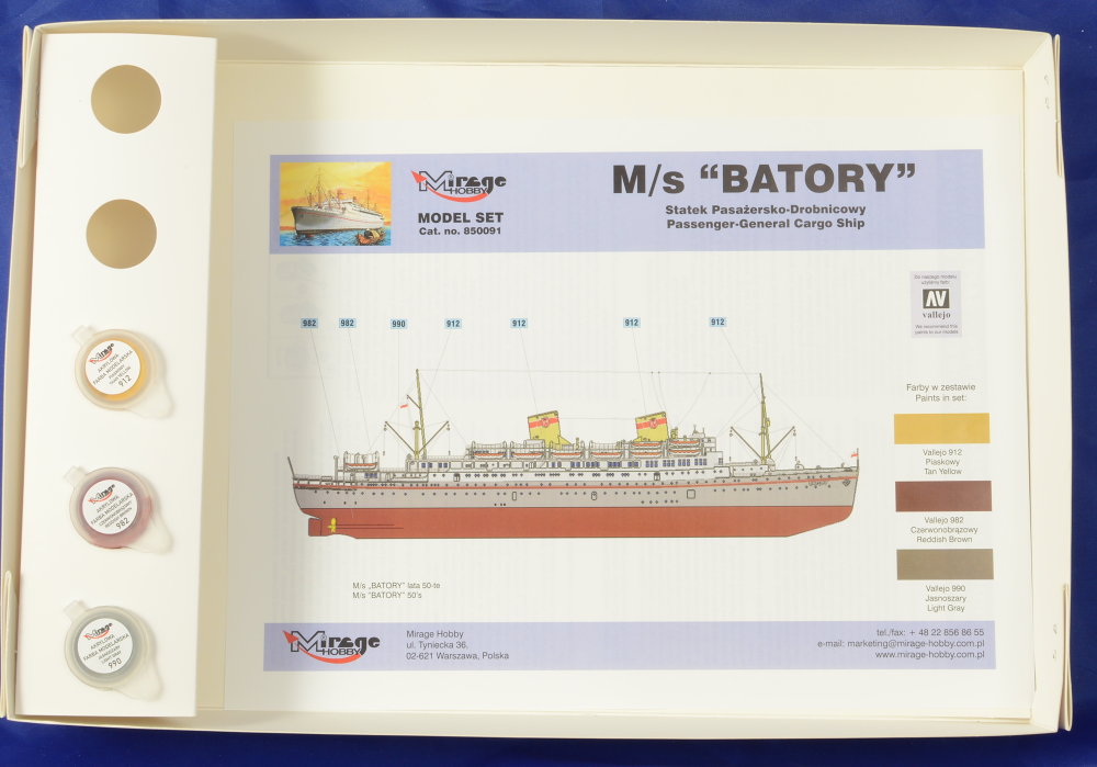 MODELIMEX Online Shop | MODEL SET 1/500 m/s BATORY Passenger/Cargo ship ...