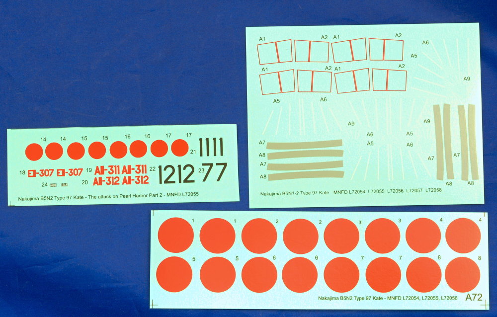 MODELIMEX Online Shop | 1/72 Decals Nakajima B5N2 type 97 Kate part 2 ...