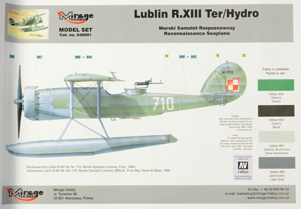 MODELIMEX Online Shop | MODEL SET 1/48 Lublin R.XIII Ter/Hydro | your ...
