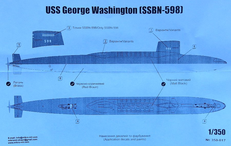 MODELIMEX Online Shop | 1/350 USS George Washington (SSBN-598) | your ...