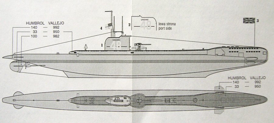 MODELIMEX Online Shop | 1/400 Submarine HMS UNDINE | your favourite ...