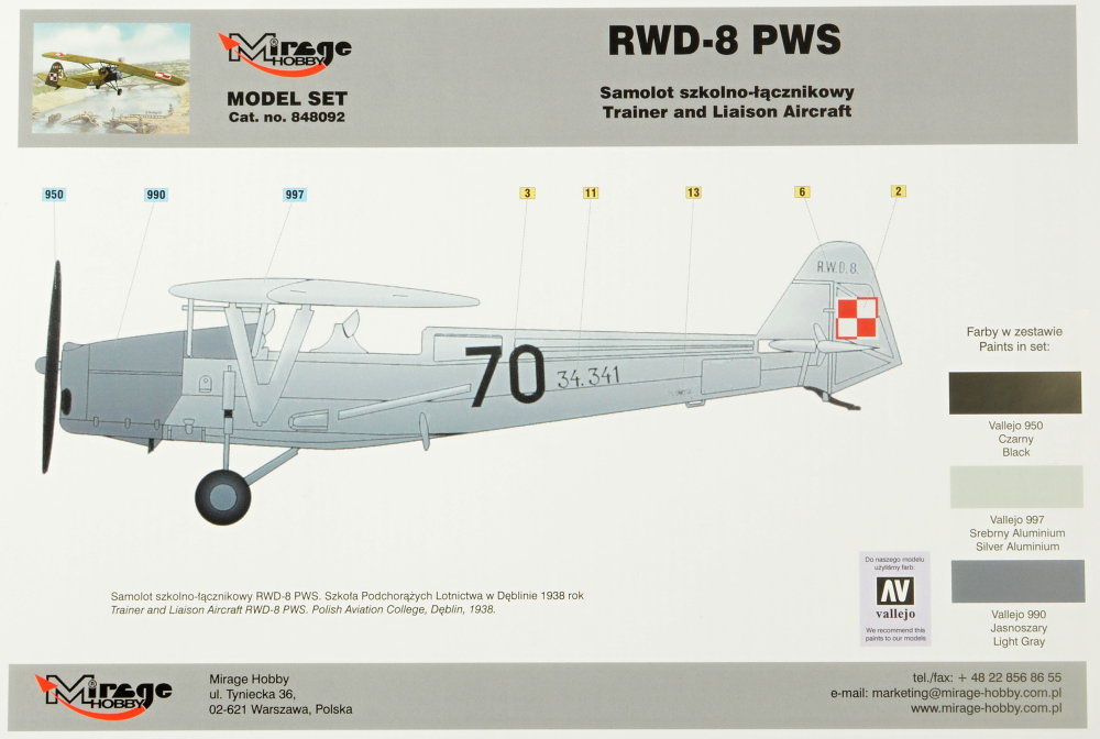 MODELIMEX Online Shop | MODEL SET 1/48 RWD-8 PWS Trainer Aircraft ...