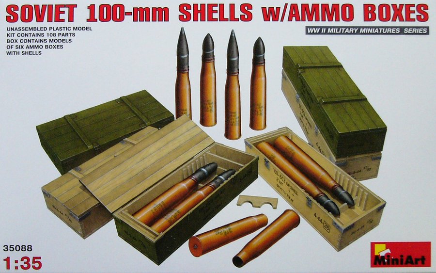 MODELIMEX Online Shop | 1/35 Soviet 100mm shells with ammo boxes | your ...