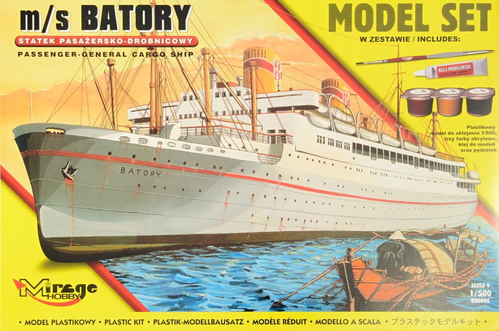MODELIMEX Online Shop | MODEL SET 1/500 m/s BATORY Passenger/Cargo ship ...