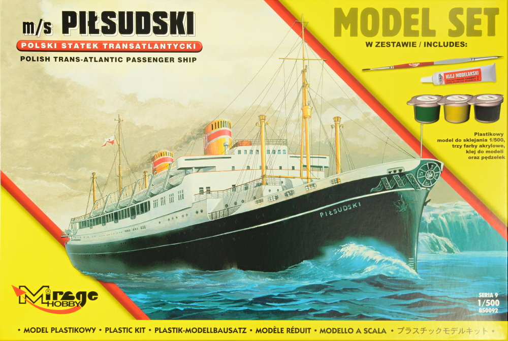 MODELIMEX Online Shop | MODEL SET 1/500 m/s PILSUDSKI Passenger ship ...
