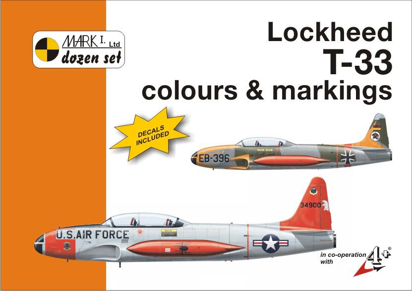 MODELIMEX Online Shop | Publ. Lockheed T-33 colours&markings (1/48 decals) | your favourite ...