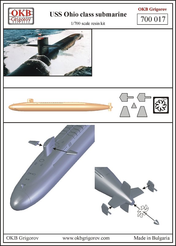 MODELIMEX Online Shop | 1/700 USS Ohio class submarine | your favourite ...