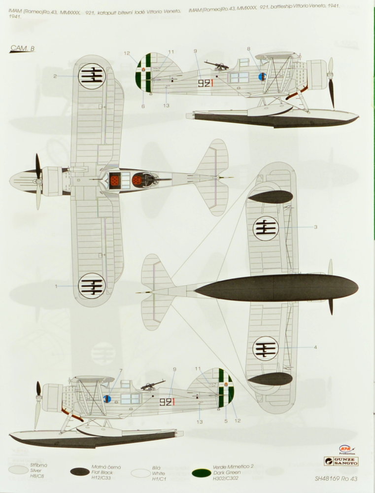 MODELIMEX Online Shop | 1/48 IMAM (Romeo) Ro.43 'War Colours' | your ...