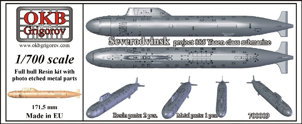 MODELIMEX Online Shop | 1/700 Severodvinsk, project 885, Yasen class ...