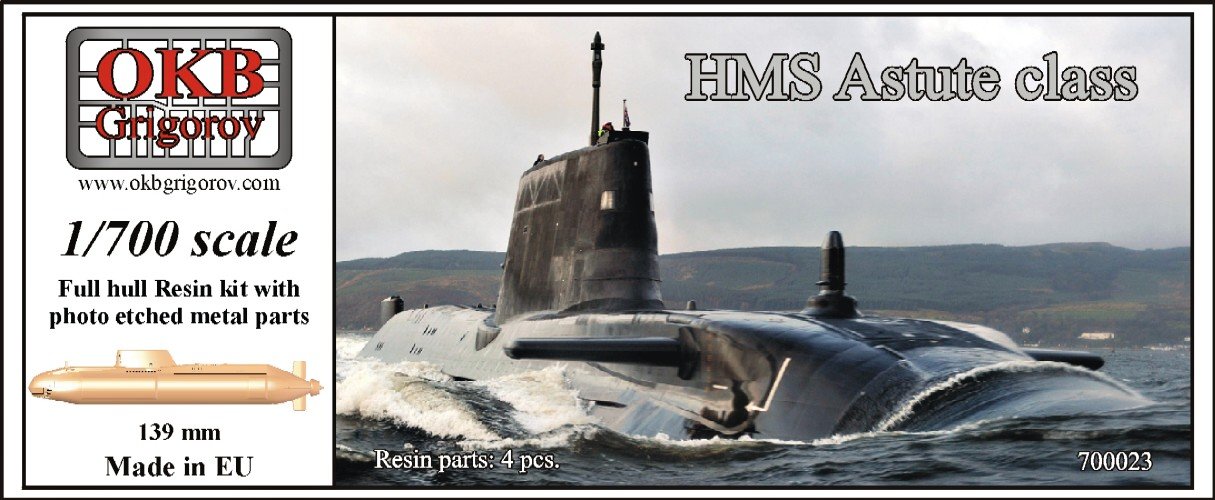 MODELIMEX Online Shop | 1/700 HMS Astute class submarine | your ...