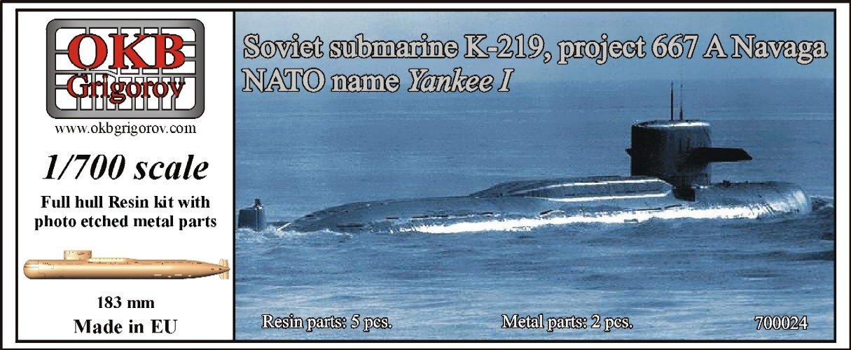 MODELIMEX Online Shop | 1/700 Soviet submarine K-219, project 667 A ...