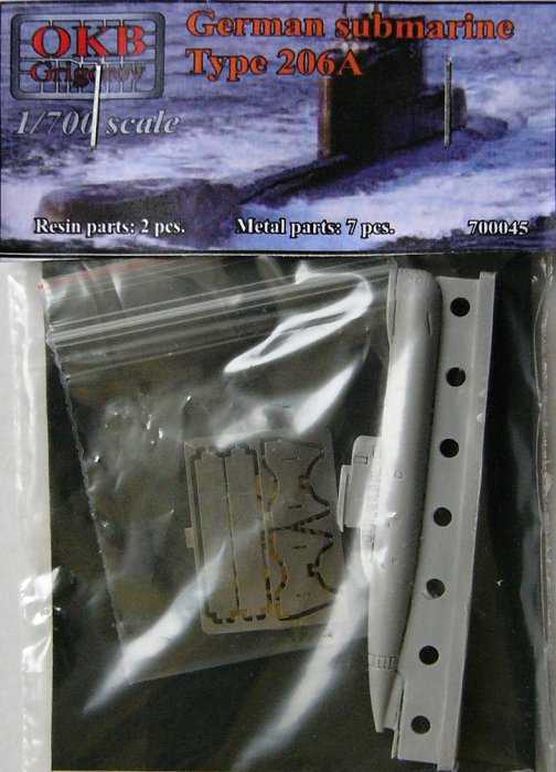 MODELIMEX Online Shop | 1/700 German submarine Type 206A | your ...