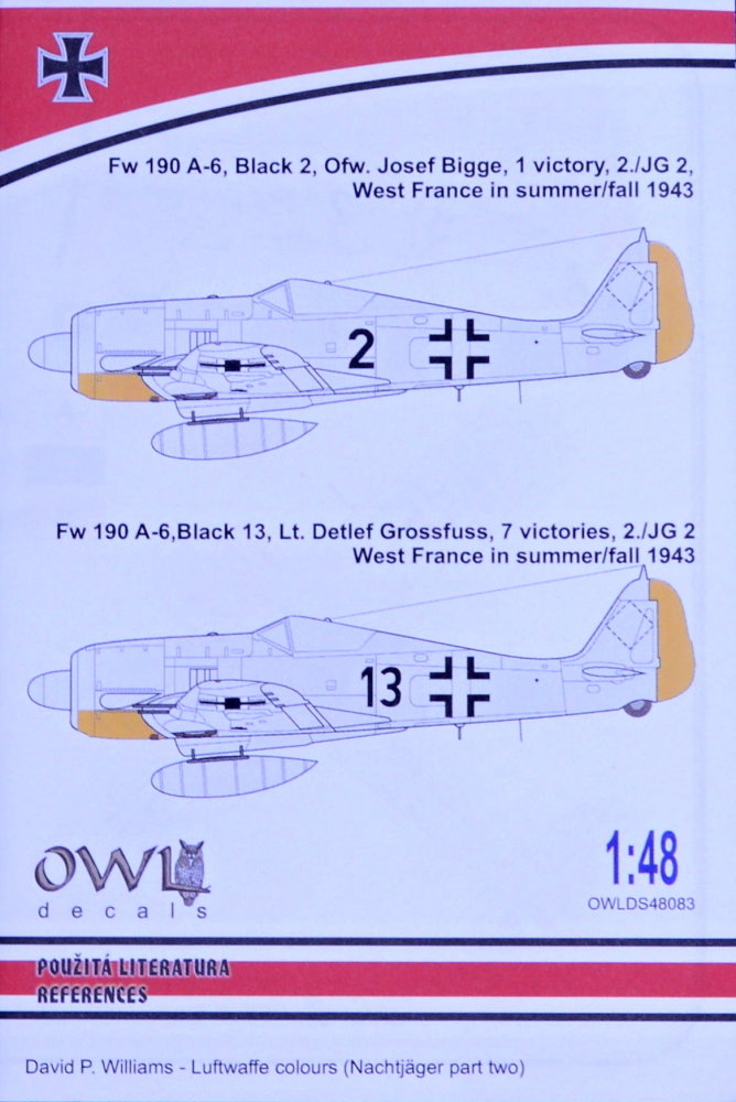 MODELIMEX Online Shop | 1/48 Fw 190 A-6 JG2, France 1943 (decal) | your ...