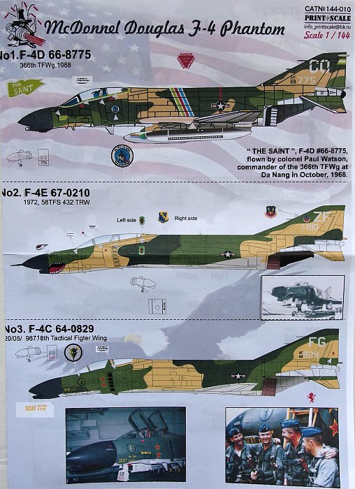 MODELIMEX Online Shop | 1/144 F-4 Phantom II in Vietnam War (wet decals ...