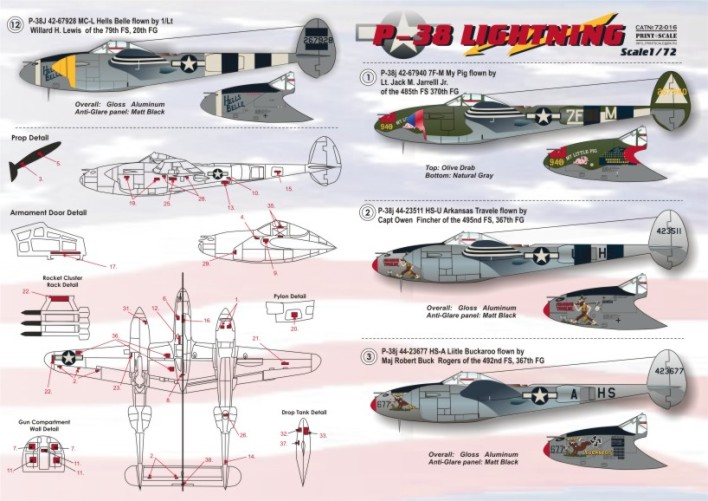 MODELIMEX Online Shop | 1/72 P-38 Lightning (wet decals) | your ...